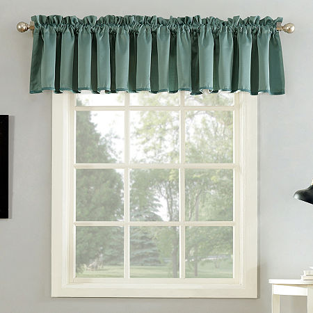 Grant Room Darkening Rod Pocket Curtain Valance - Mineral
