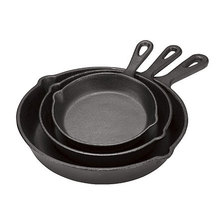 Click here for Cooks 3-pc. Cast Iron Fry Pan Set  One Size  Black prices