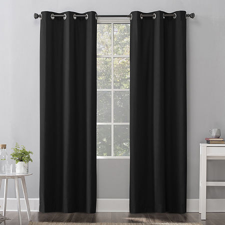 Cyrus Thermal 100 Blackout Grommet Curtain Panel - Charcoal
