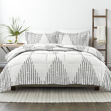ienjoy Home Ultra Soft Diamond Stripe 2-Pc. Comforter Set  Twin - Gray