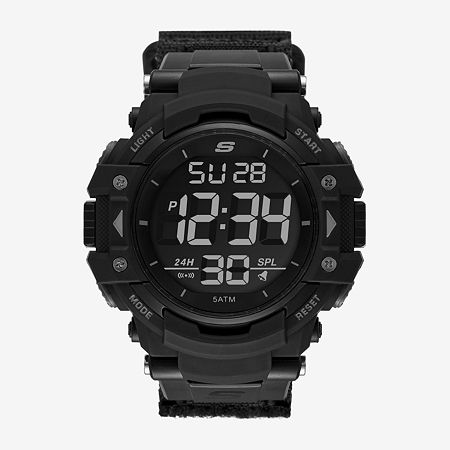 Click here for Skechers Keats Mens Chronograph Digital Black Stra... prices