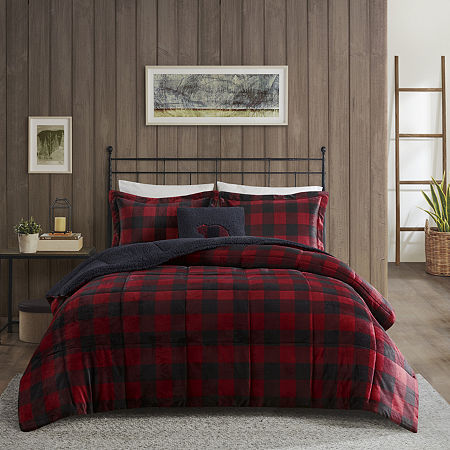 Click here for Woolrich Alton 4-Pc. Comforter Set  King - Red/Bla... prices