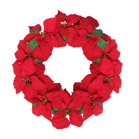 Click here for Northlight 24 Red Artificial Poinsettia Flower Unl... prices