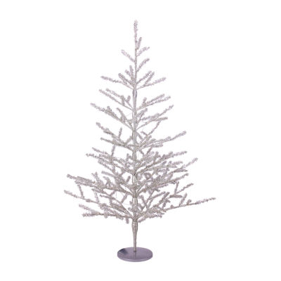 Northlight Led Silver Tinsel Twig Artificial Clear Lights 3 Foot Pre ...