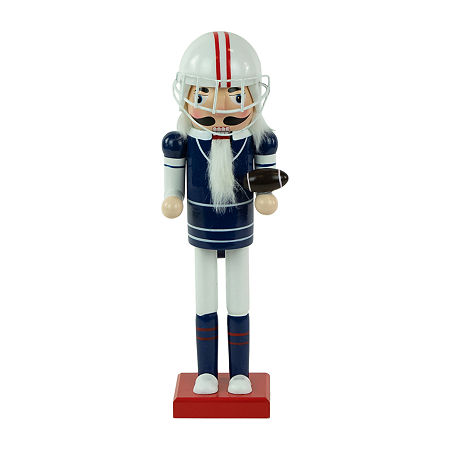Northlight Wooden Christmas Nutcracker Football Player  14 - Red