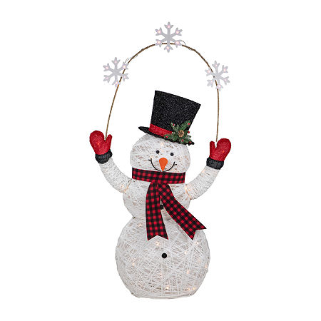 Click here for Northlight 57 Led Snowman Holding Snowflakes Outdo... prices