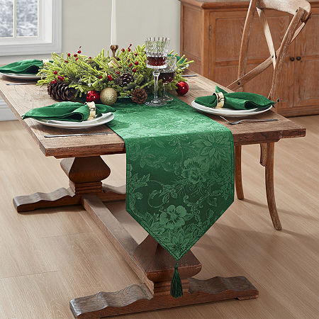 Click here for Elrene Home Fashions Poinsettia Elegance Table Run... prices
