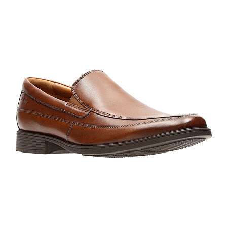 Clarks Mens Tilden Free Loafer - Dark Tan Leather