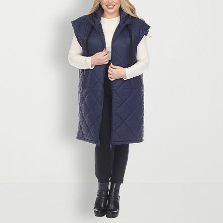 Click here for White Mark Plus Size Diamond Quilted Hooded Puffer... prices
