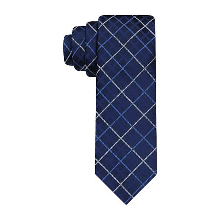 Click here for Van Heusen Extra Long Grid Tie  One Size  Blue prices