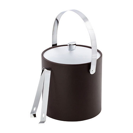 Kraftware Arc 3-pc. Ice Bucket + Tong Chrome Trim Set  One Size  Brown