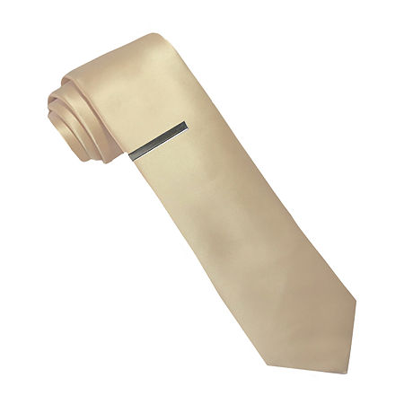 Click here for J. Ferrar Satin Solid Tie Set  One Size  Beige prices