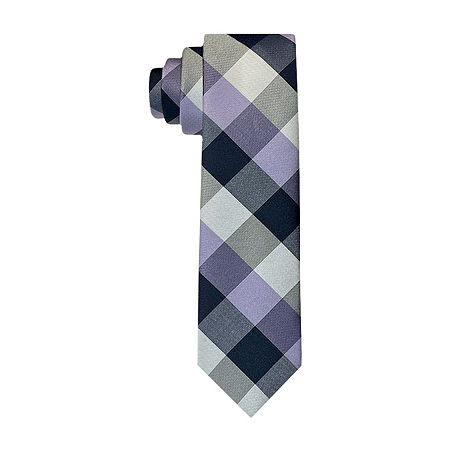 Click here for J. Ferrar Plaid Tie  One Size  Blue prices