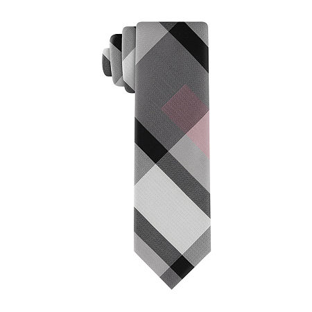 Click here for J. Ferrar Plaid Tie  One Size  Silver prices