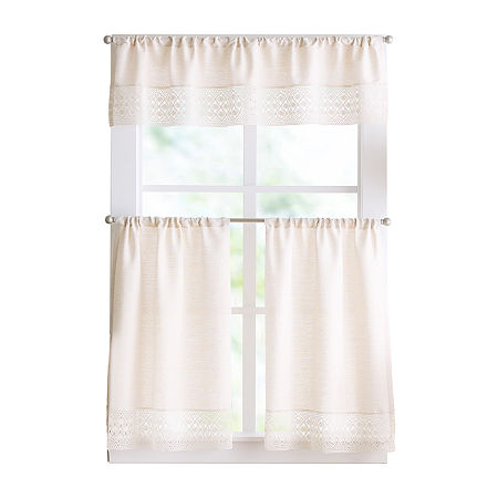 Click here for Peri Home Bahia 3-pc. Rod Pocket Kitchen Curtains... prices