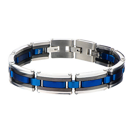 Click here for Mens Tri-Tone Stainless Steel Bracelet  One Size... prices