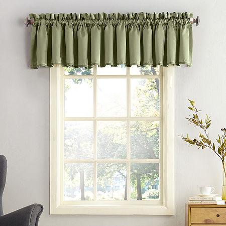 Grant Room Darkening Rod Pocket Curtain Valance - Sage