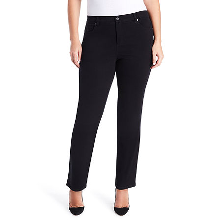 Gloria Vanderbilt Plus Size Amanda Jean  in Regular & Short - Black