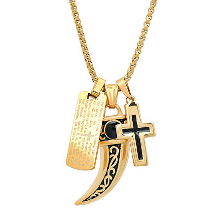 Click here for Mens 18K Gold Over Stainless Steel Hypoallergenic... prices
