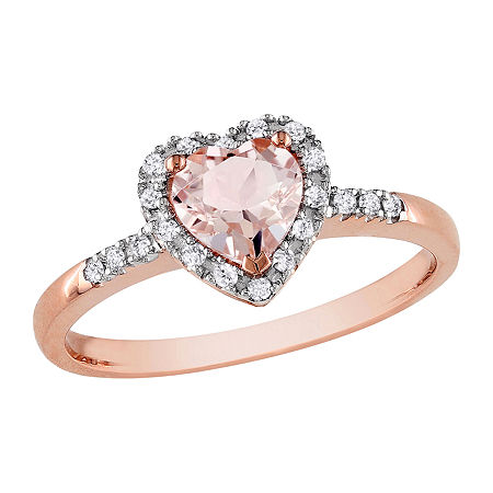 Click here for Womens 1/10 CT. T.W. Genuine Pink Morganite 10K Ro... prices