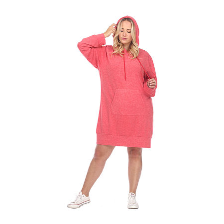 Click here for White Mark Womens Long Sleeve Sweatshirt Dress-Plu... prices