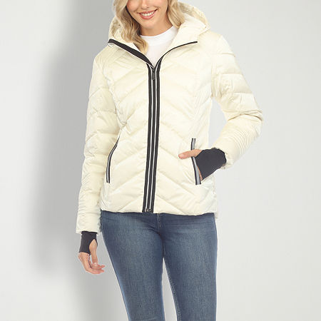 Click here for Womens White Mark Midweight Quilted Puffer Jacket prices