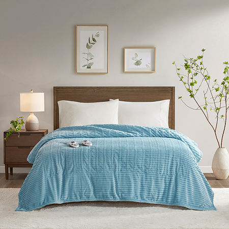 Click here for Serta Corded Plush Heated Blanket  King - Blue prices
