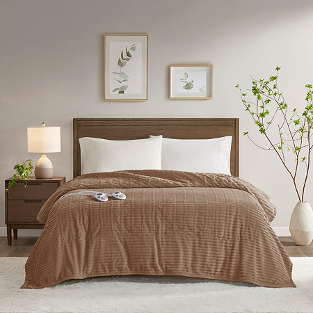 Click here for Serta Corded Plush Heated Blanket  King - Brown prices