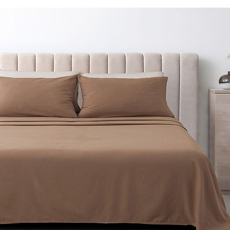 Click here for Linery Cotton Solid Flannel Sheet Set  One Size  B... prices