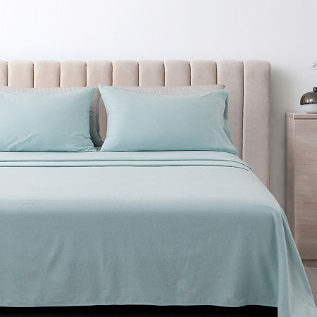 Click here for Linery Cotton Solid Flannel Sheet Set  One Size  B... prices