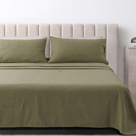 Click here for Linery Heathered Solid Flannel Sheet Set  One Size... prices