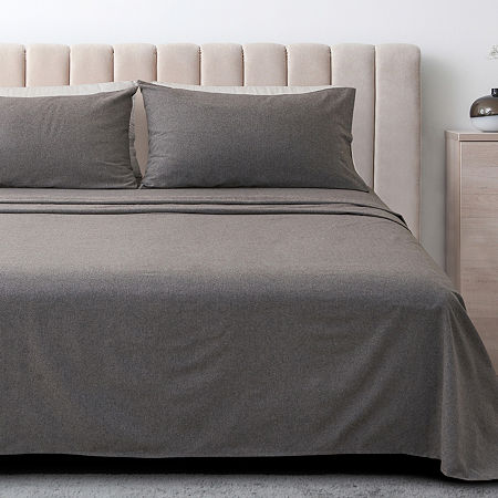 Click here for Linery Heathered Solid Flannel Sheet Set  One Size... prices
