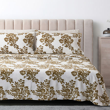 Click here for Linery Printed Velvet Plush Cozy Sheet Set  One Si... prices