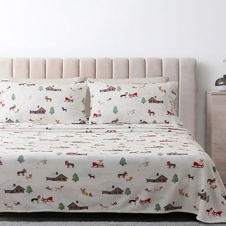 Click here for Linery Printed Velvet Plush Cozy Sheet Set  One Si... prices