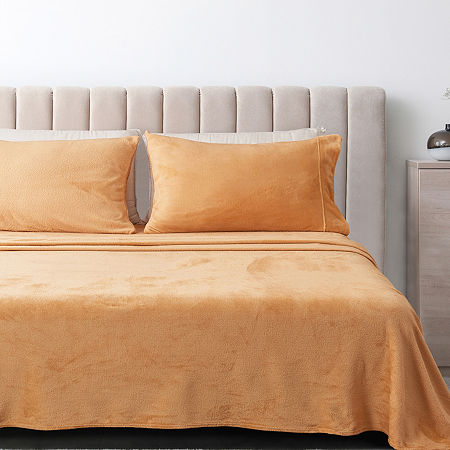 Click here for Linery Solid Velvet Plush Cozy Sheet Set  One Size... prices