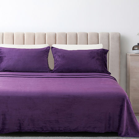Click here for Linery Solid Velvet Plush Cozy Sheet Set  One Size... prices