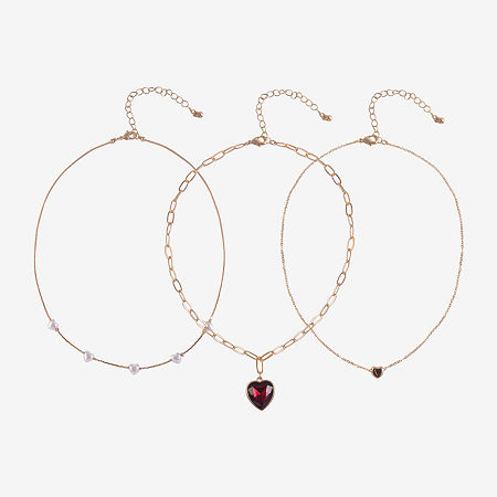 Click here for Arizona Gold Tone Girls Heart 3-pc. Necklace Set... prices