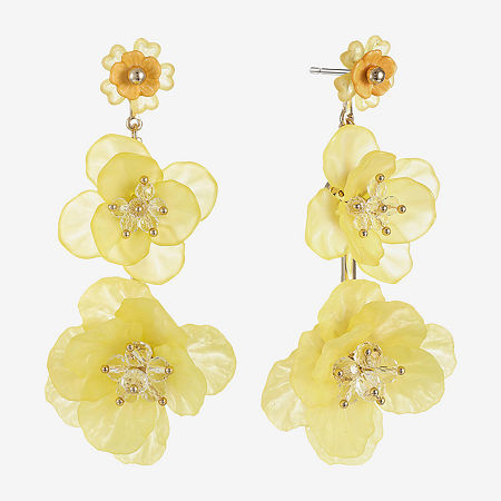 Click here for Bijoux Bar Womens Flower Hypoallergenic Drop Earri... prices