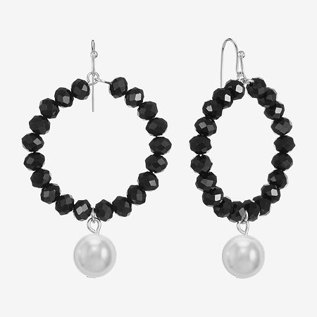 Click here for Mixit Silver Tone Womens Simulated Pearl Drop Earr... prices