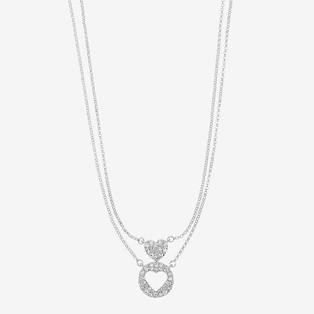 Click here for Liz Claiborne Womens Glass Heart 2-pc. Necklace Se... prices