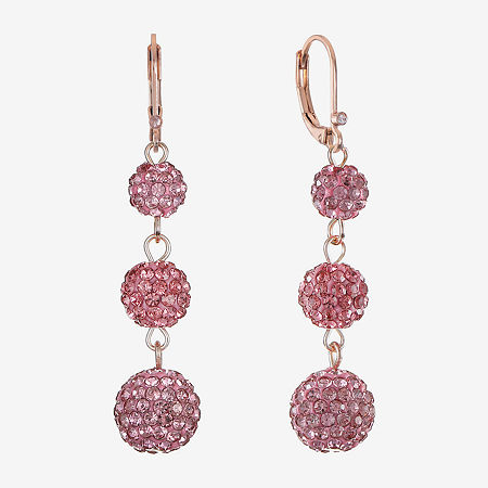 Click here for Monet Jewelry Womens Pink Glass Drop Earrings  One... prices