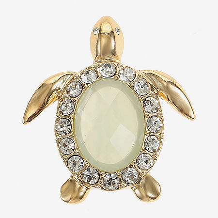 Click here for Monet Jewelry Gold Tone Turtle Green Glass Brooch... prices