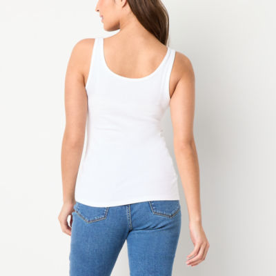a.n.a Womens Tall Scoop Neck Sleeveless Tank Top - JCPenney