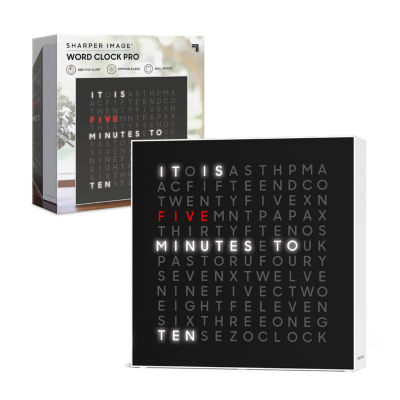 Sharper Image LED Word Clock Pro 1018476, Color: Black - JCPenney
