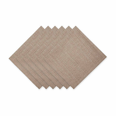 Design Imports Variegated Napkin Set of 6 - Mushroom