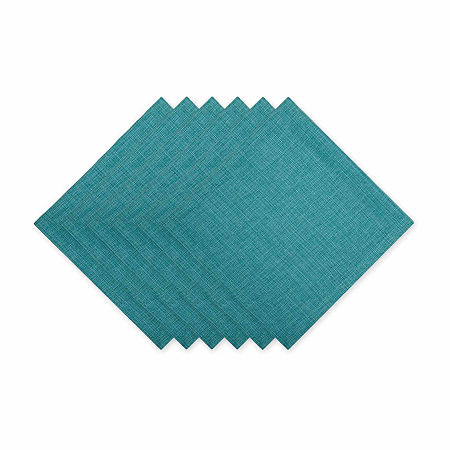 Design Imports Variegated Napkin Set of 6 - Teal