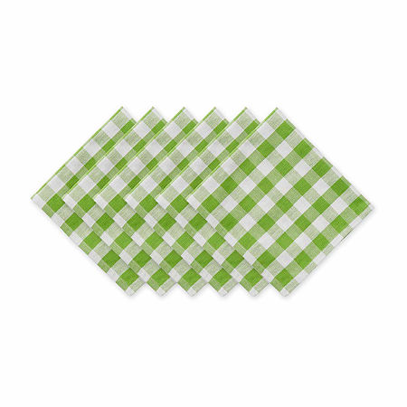 Click here for Design Imports Green Apple/White Checkers 6-pc. Na... prices