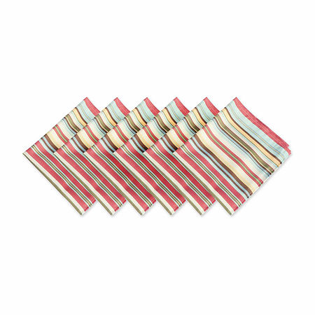 Summer Stripe Outdoor Napkin Set of 6 - Red