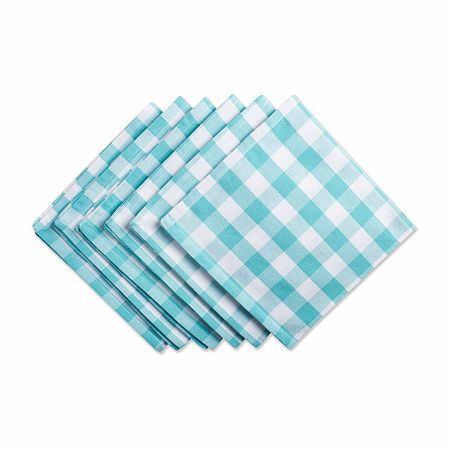 Click here for Design Imports Aqua/White Checkers 6-pc. Napkins... prices
