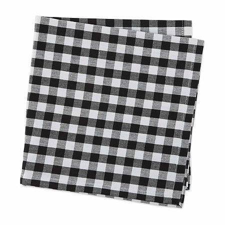 Click here for Design Imports Gingham Napkin Set of 4 - Black Whi... prices
